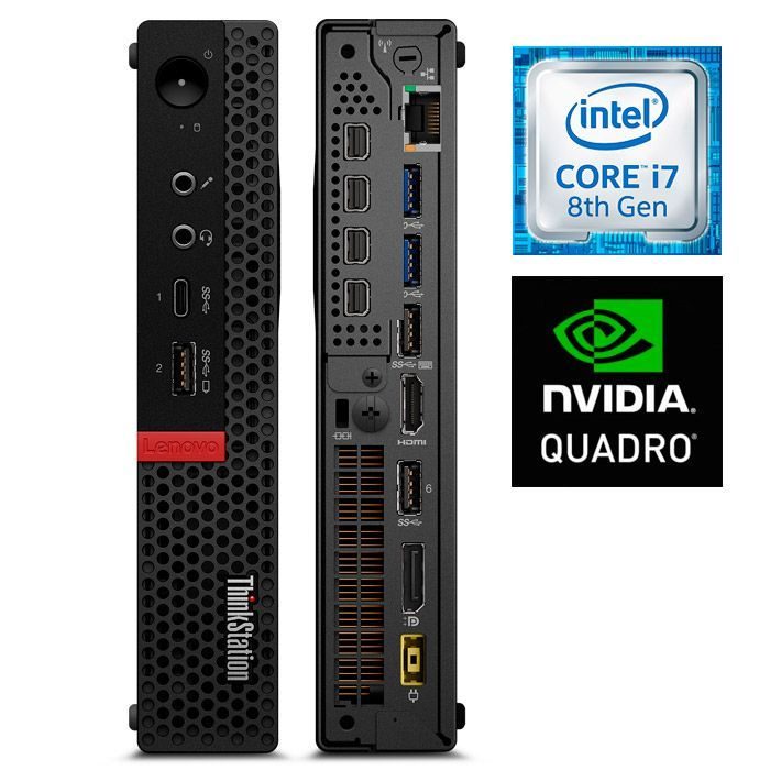 מחשב נייח Lenovo ThinkStation P330 Tiny Desktop Intel i7-8700T 6-Core ...